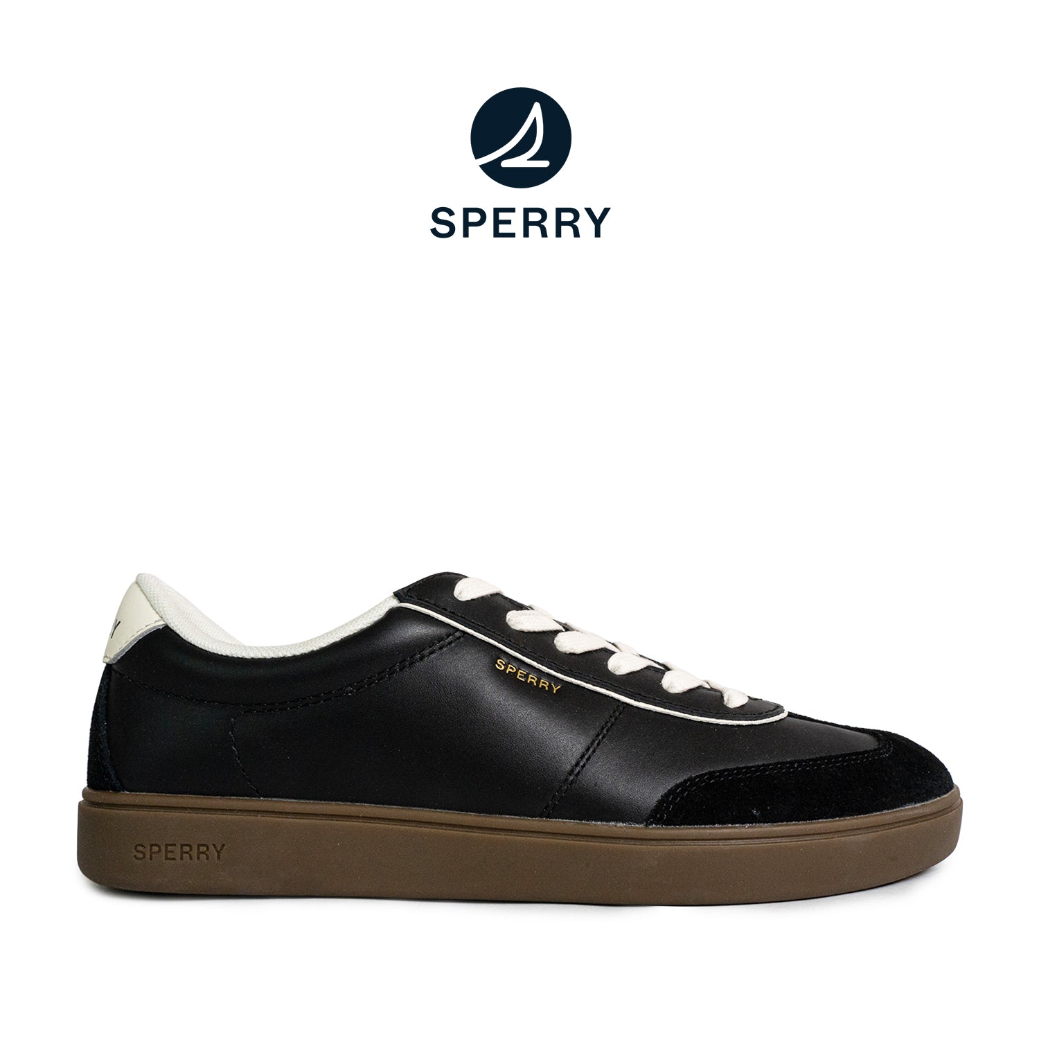 Men's Pier 90 Leather Sneakers - Black/White/Gum (25S00441)