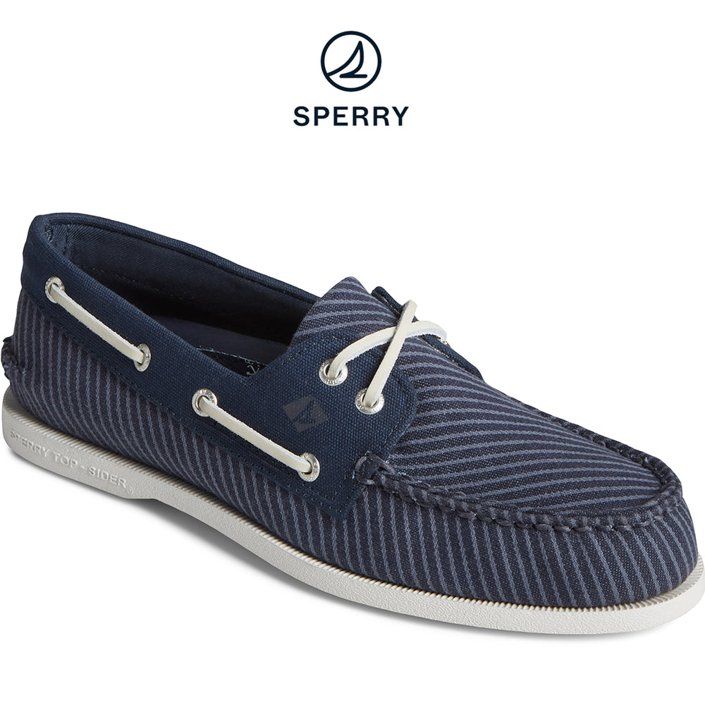 Sperry Men's Authentic Original™ Nautical Leather Boat Shoe Navy (STS2