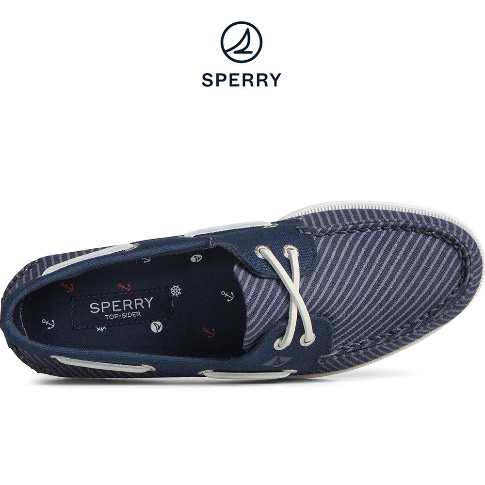 Sperry Men's Authentic Original™ Nautical Leather Boat Shoe Navy (STS2